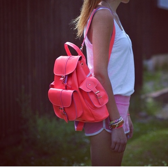 grafea | Bags | Grafea Red Leather Backpack | Poshmark